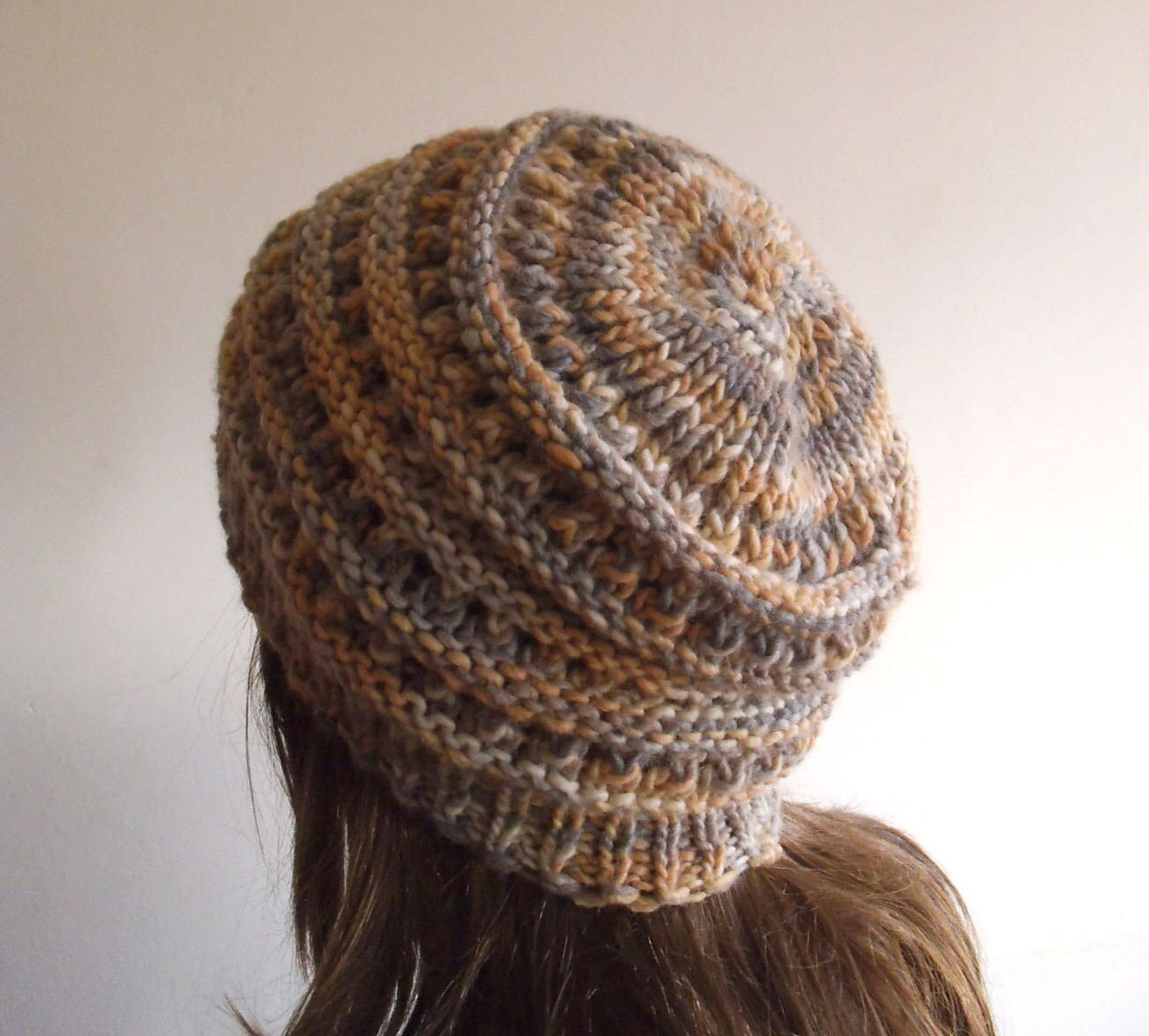 Wool Women Hat. Slouchy Hat. Hand Knitted Hat. - Etsy