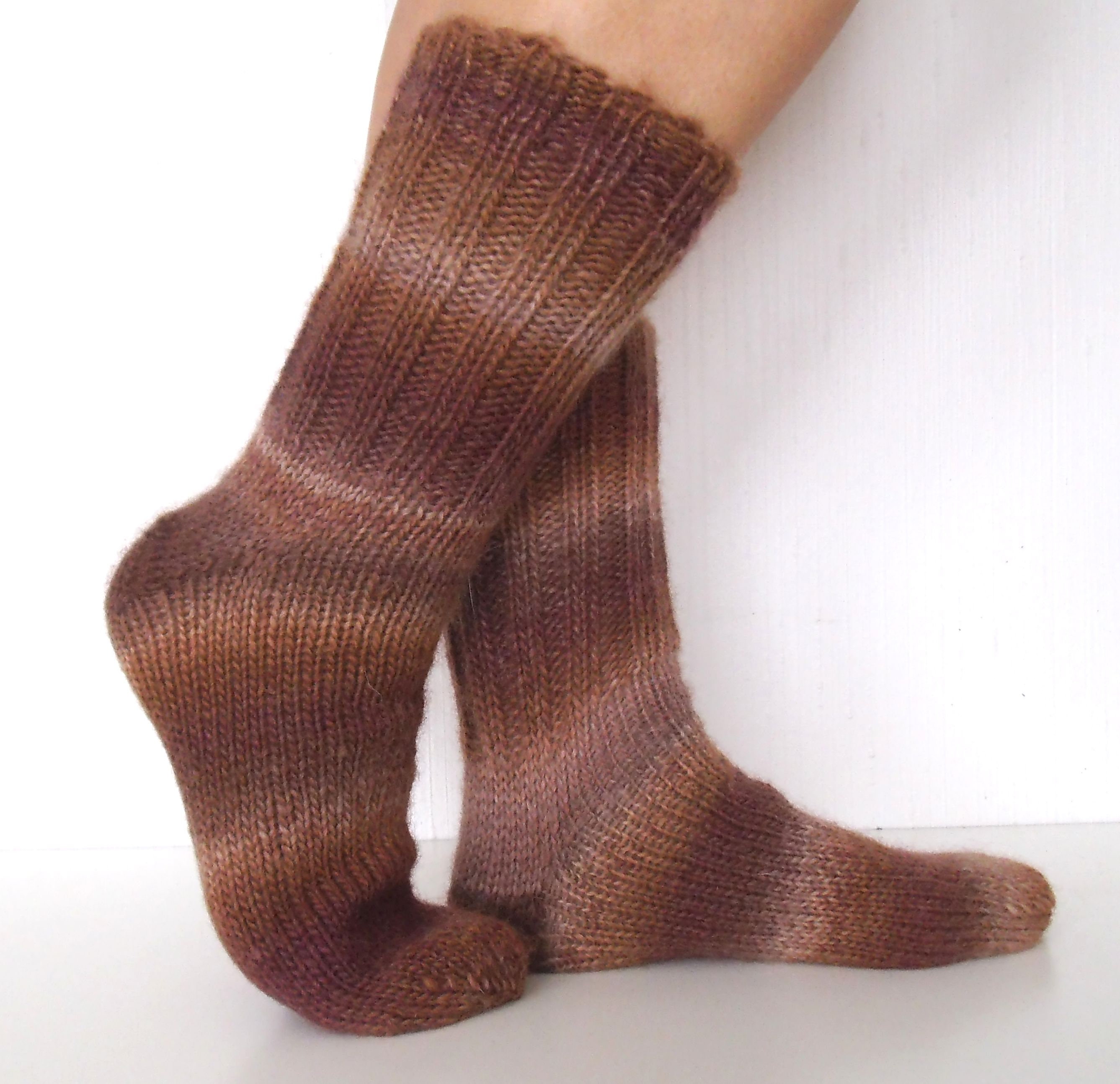 Hand Knitted Wool Socks. Pure Sheep Wool. Soft and Comfy. Men Wool ...