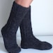Dark Grey Angora Socks. Pure Angora Wool Yarn. Soft and Comfy. Hand ...