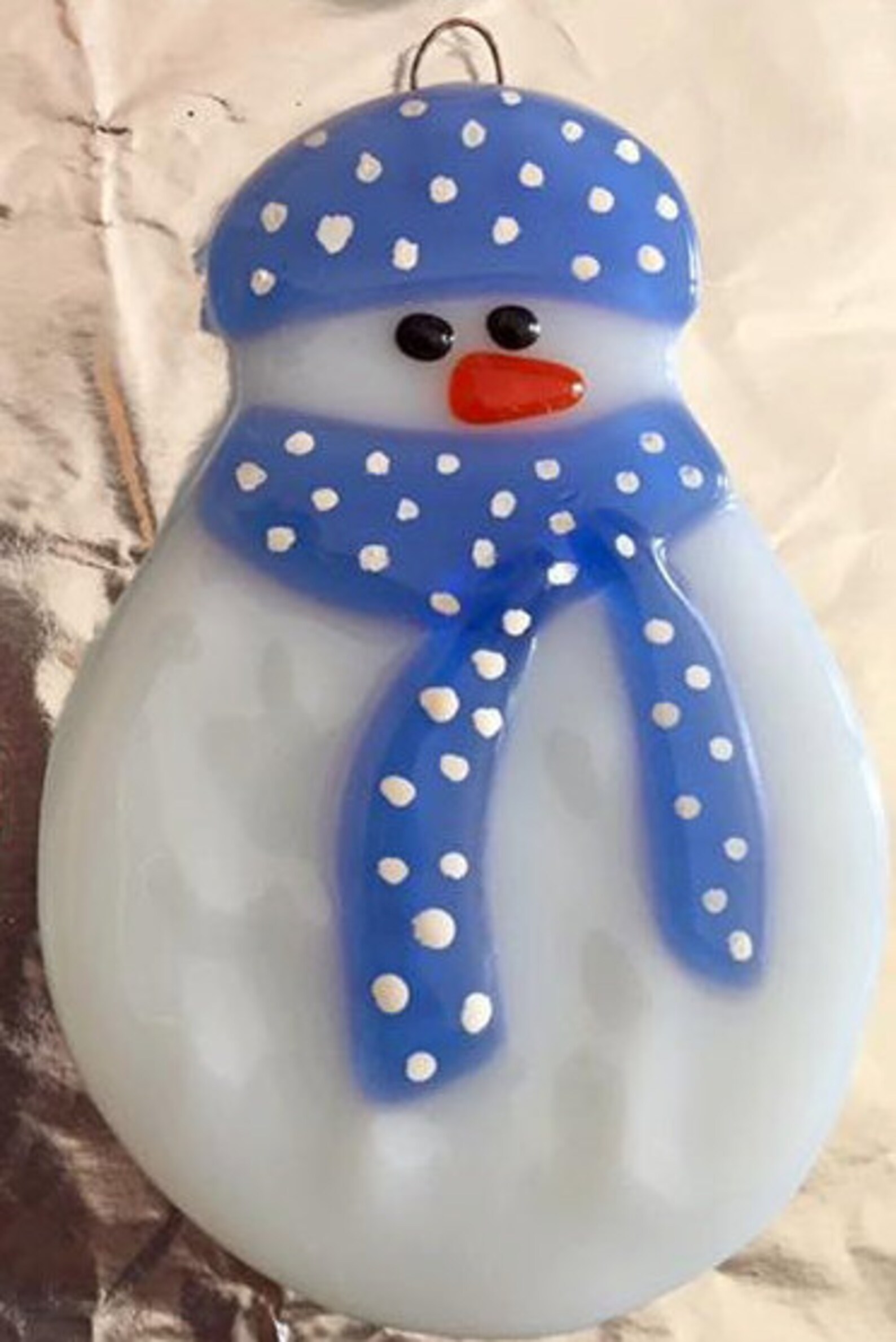 Fused Glass Snowman | Ornament / Tree / Decoration / Christmas / Xmas ...