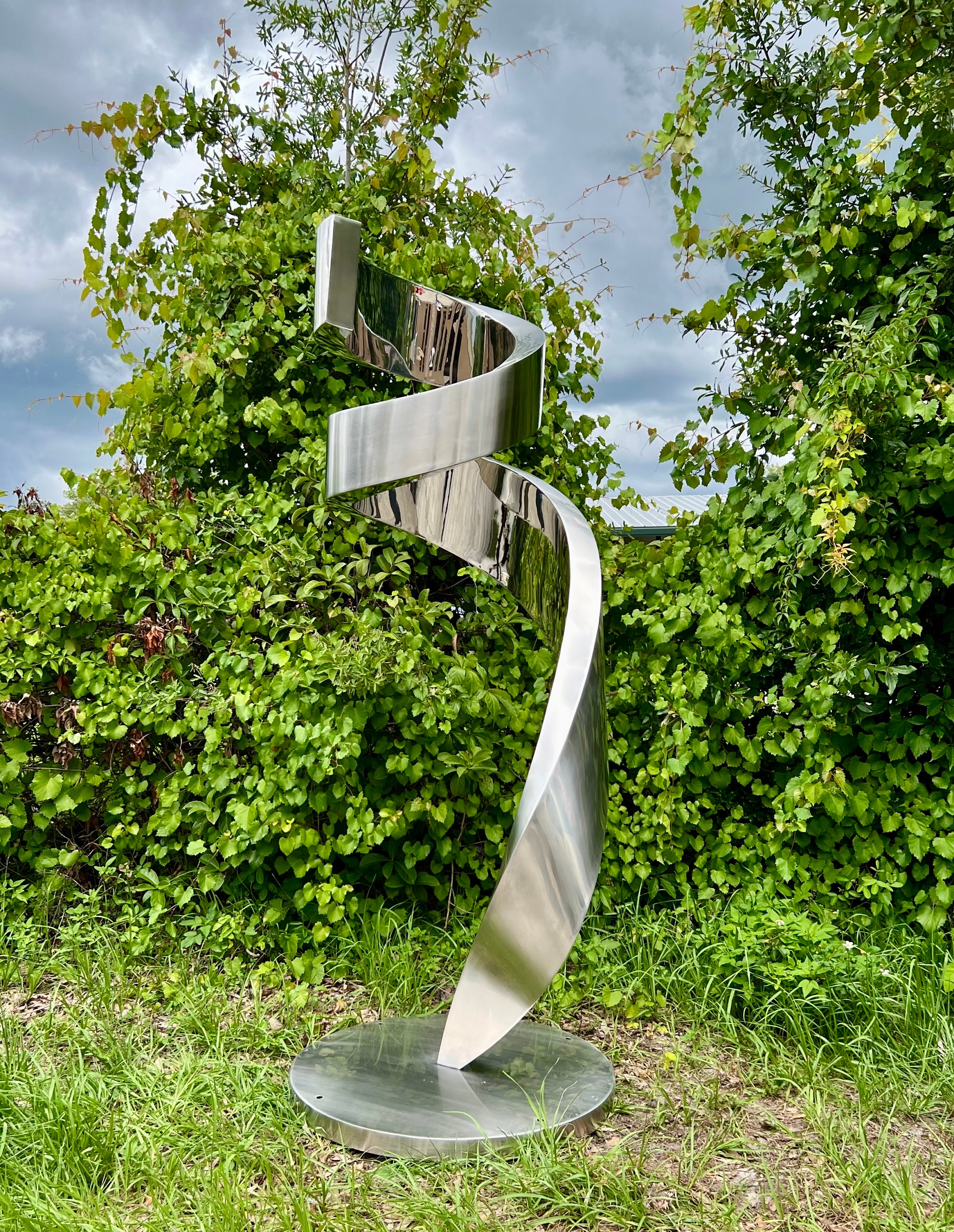 Large Abstract Sculpture, Garden Statue, High Polished Stainless Steel ...