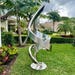Large Abstract Sculpture, Garden Statue, High Polished Stainless Steel ...