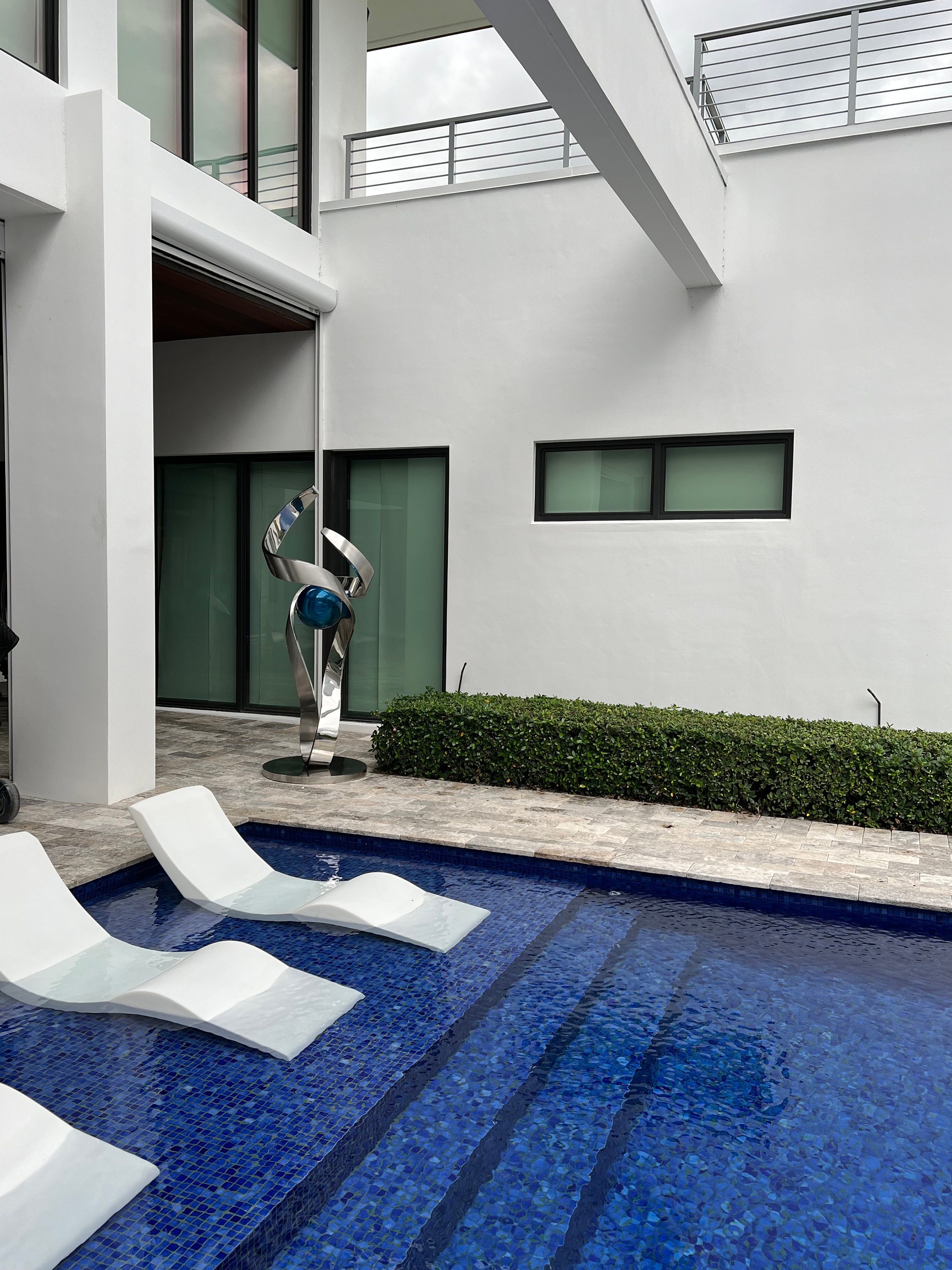 Large Abstract Sculpture, Garden Statue, High Polished Stainless Steel ...