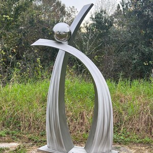 Military-grade Stainless Steel Sculpture, Large Contemporary Metal Yard ...