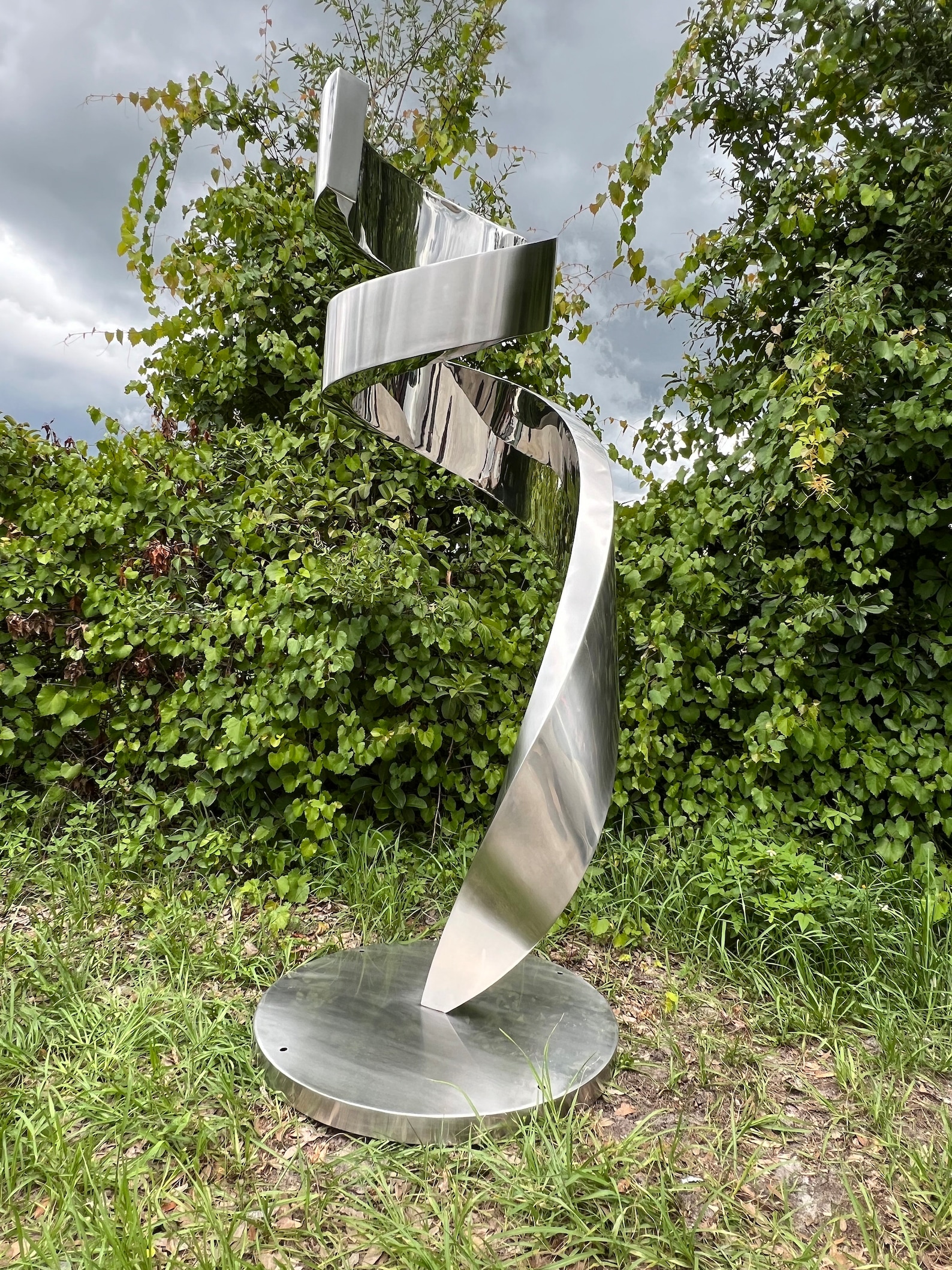 Large Abstract Sculpture, Garden Statue, High Polished Stainless Steel ...