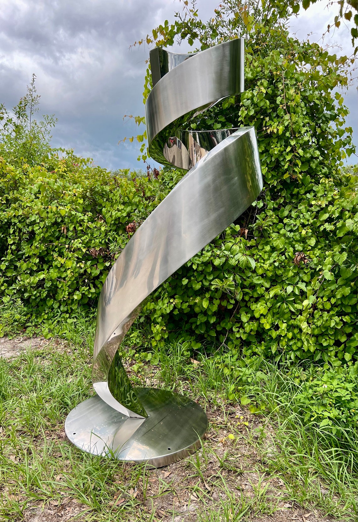 Large Abstract Sculpture, Garden Statue, High Polished Stainless Steel ...