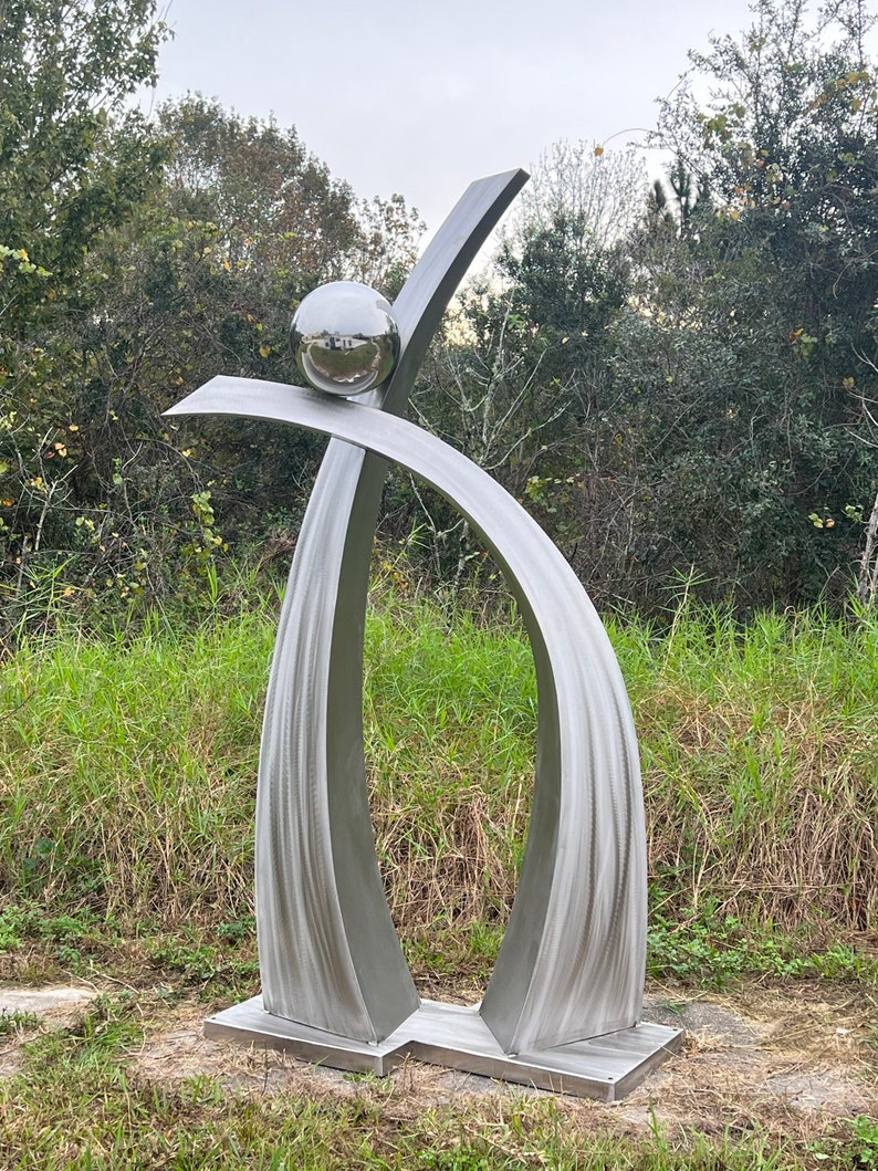Military-grade Stainless Steel Sculpture, Large Contemporary Metal Yard ...