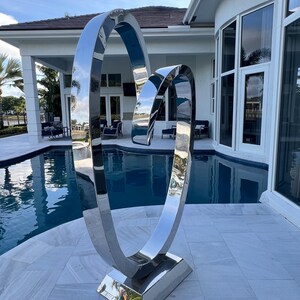 Decorative Art, Outdoor Stainless Steel Sculpture, Metal Garden ...