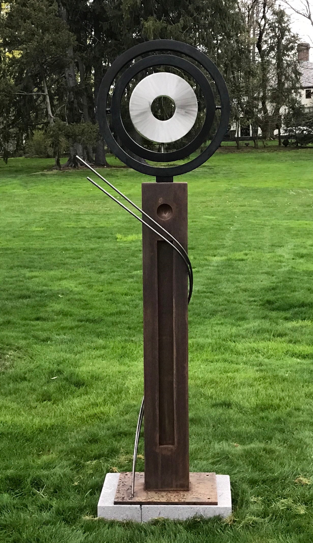 Rusted Steel Artwork, Modern Corten Steel Sculpture, Customizable Lawn ...