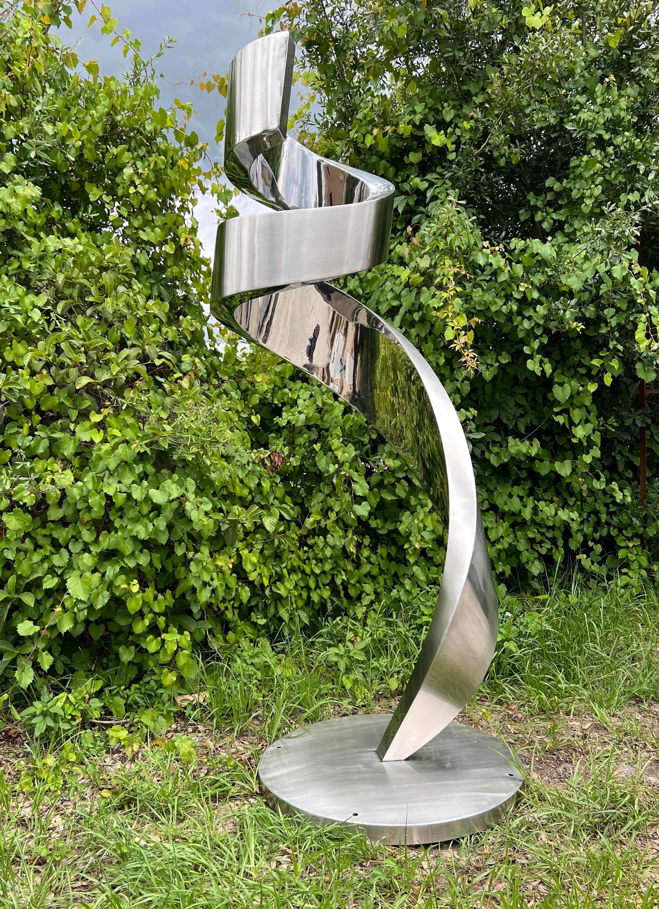 Large Abstract Sculpture, Garden Statue, High Polished Stainless Steel ...