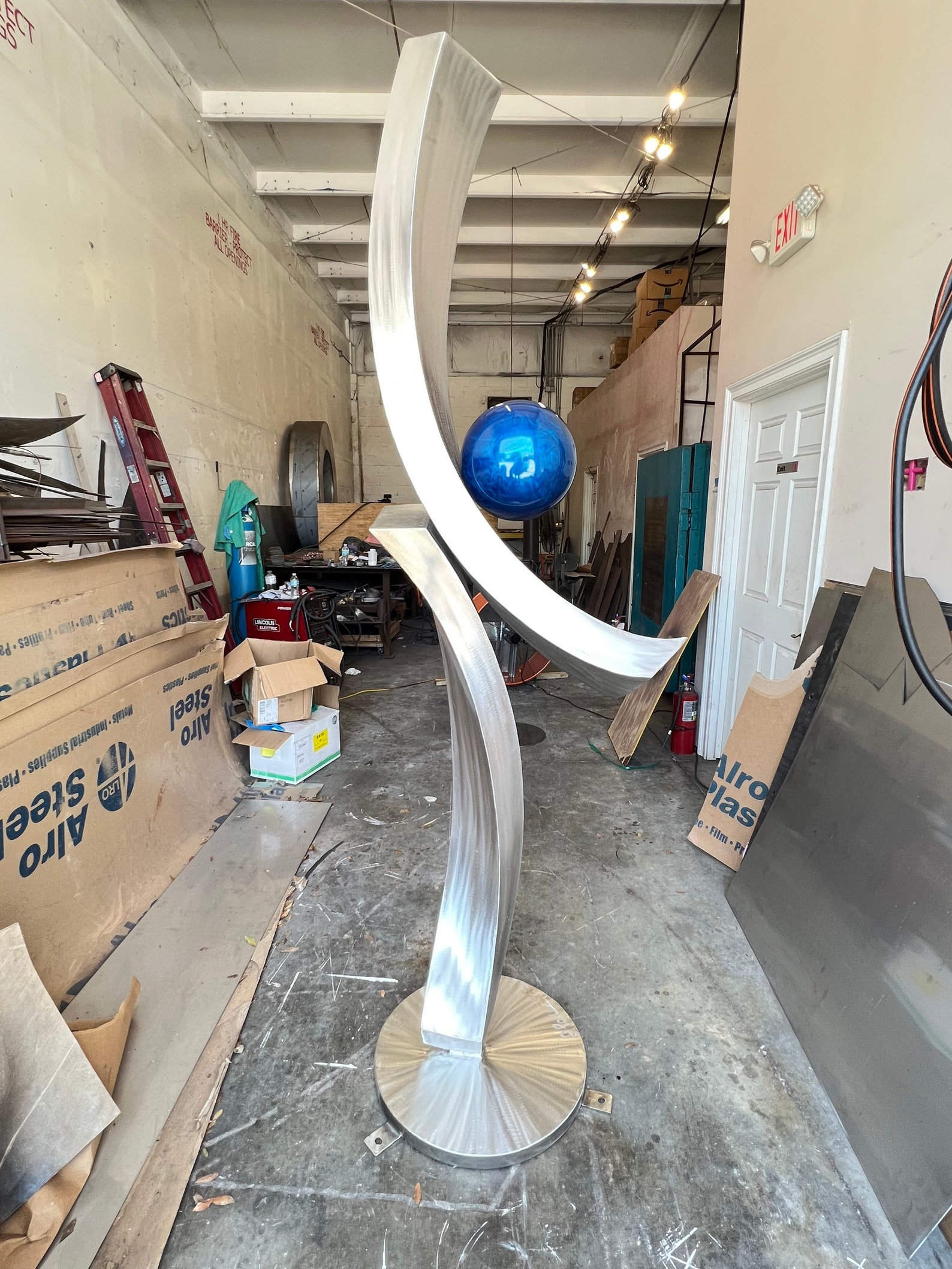 Uplift (customizable Stainless Steel Sphere Sculpture With Powder ...