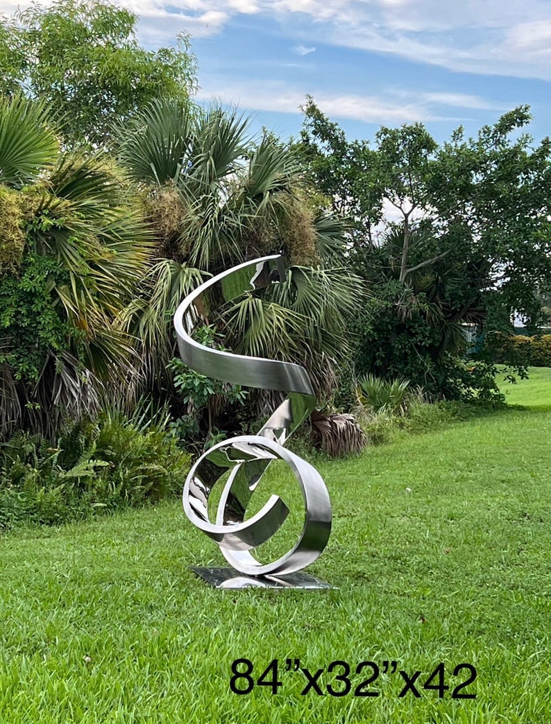 Large Sculpture, Garden Statue, High Polished Stainless Steel Sculpture ...