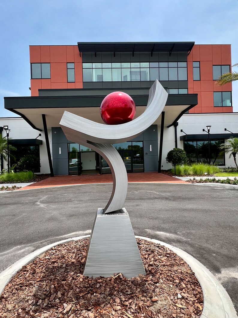 Metal Sculpture for Outdoor Garden, Large Statue in Stainless Steel, 10 ...