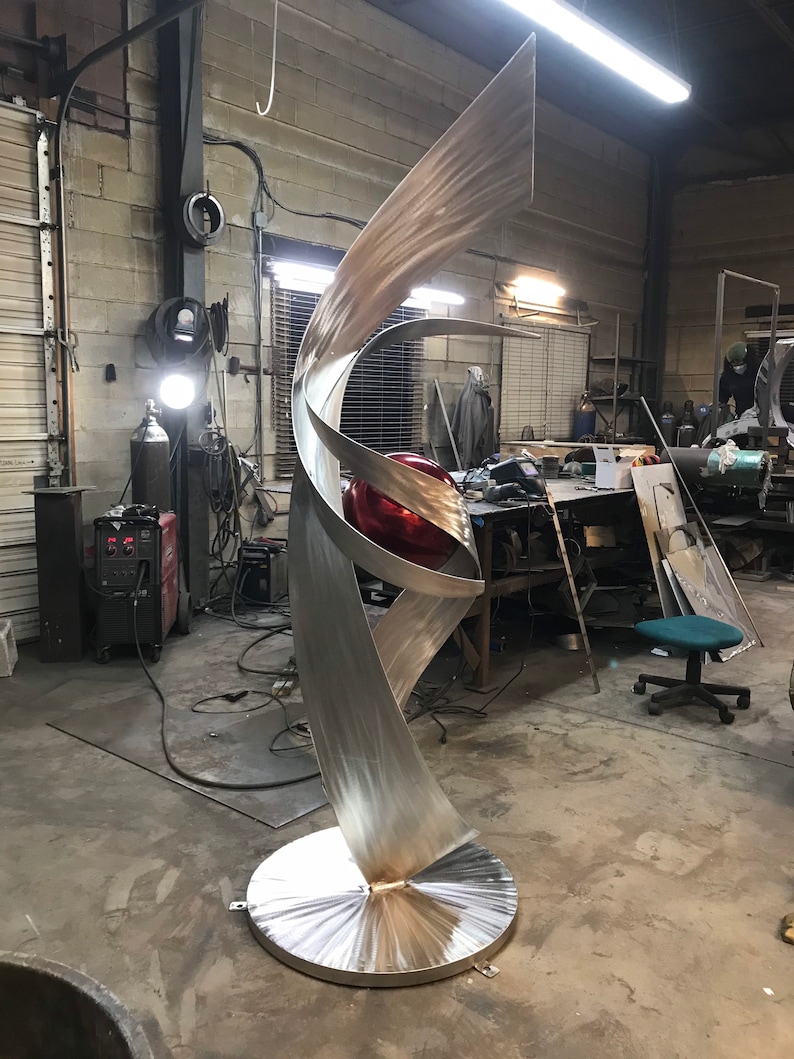 LARGE RIBBONS contemporary Yard Sculpture Patio Garden or - Etsy