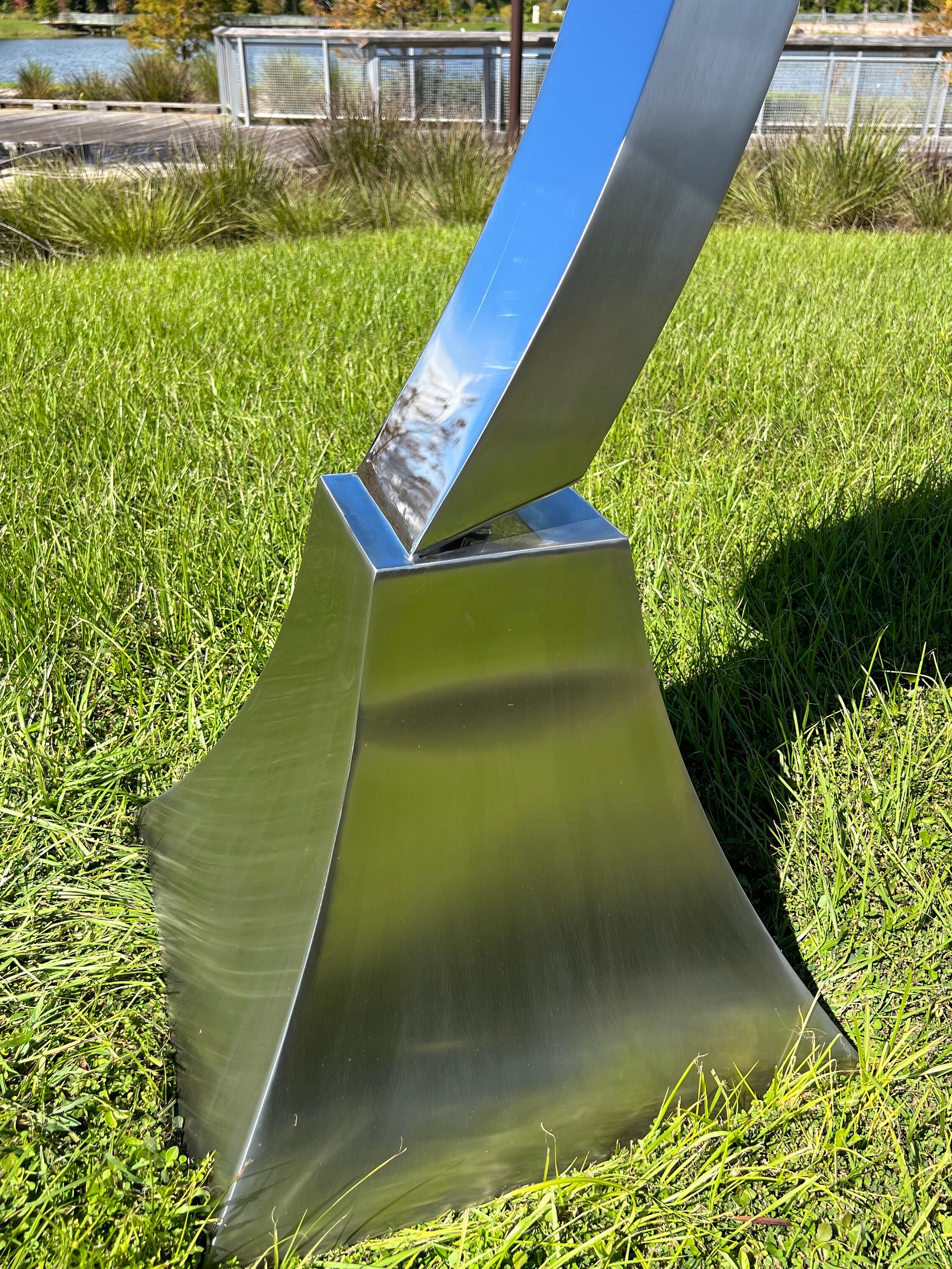 Loop (abstract Sculpture, Large Garden Statue, High Polished Stainless ...