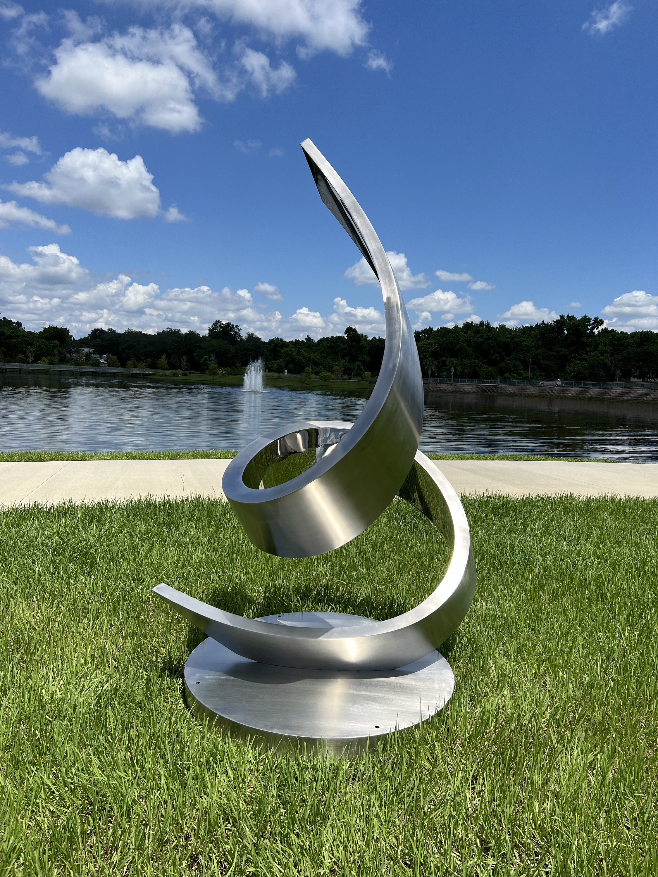 Tension (large Sculpture, Garden Statue, High Polished Stainless Steel ...