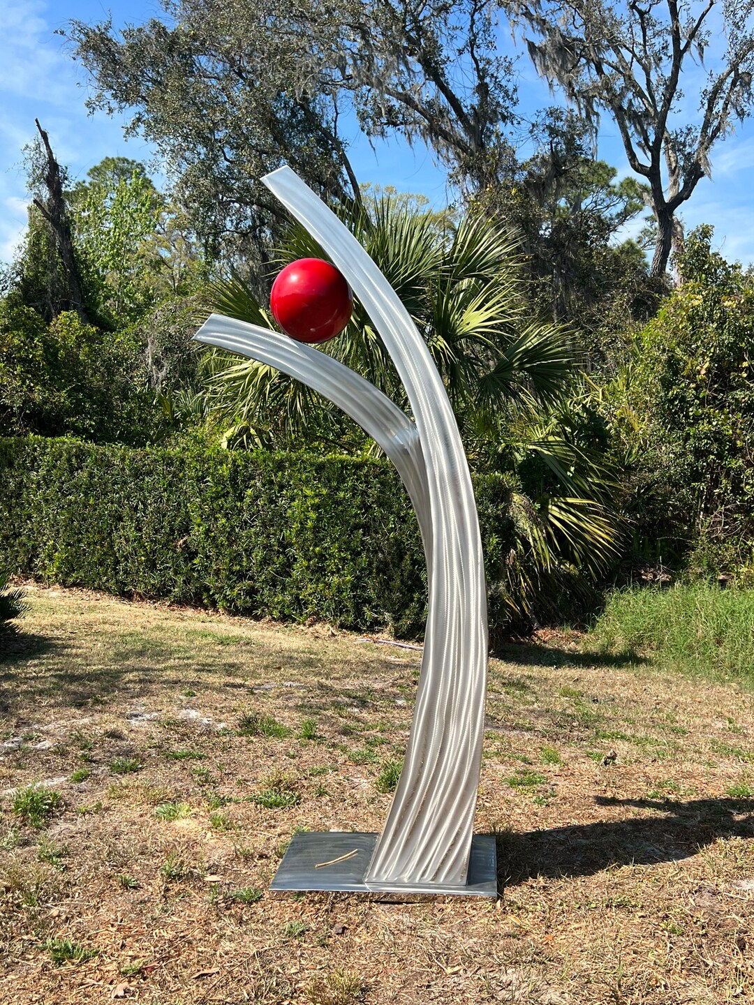 Split Ends Stainless Steel Sculpture, Outdoor Sculpture,yard Art, Pool ...