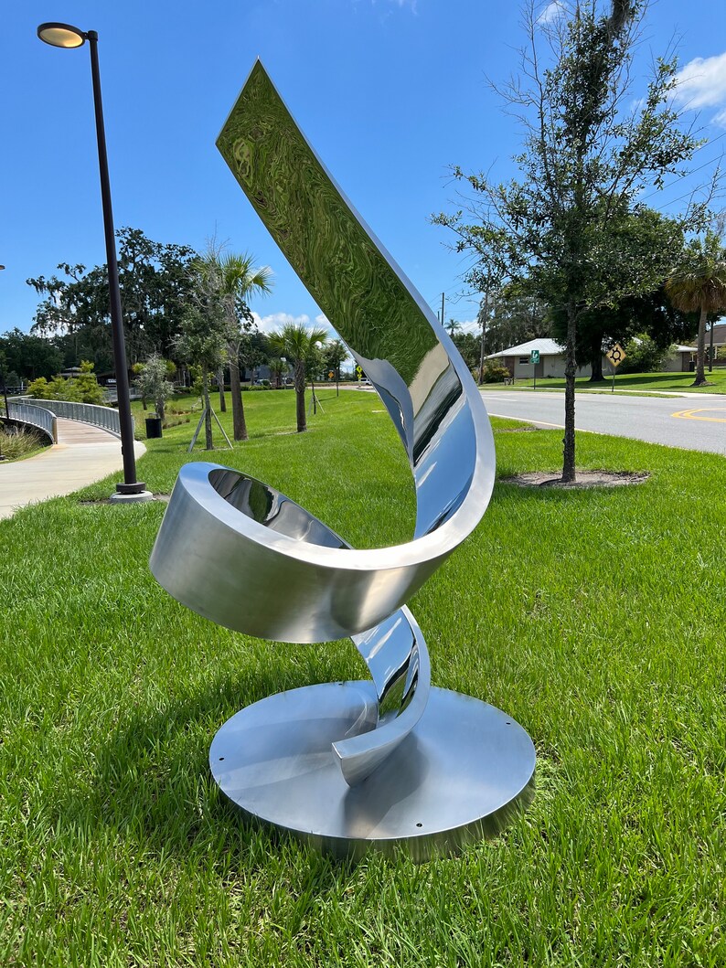 Tension (large Sculpture, Garden Statue, High Polished Stainless Steel ...