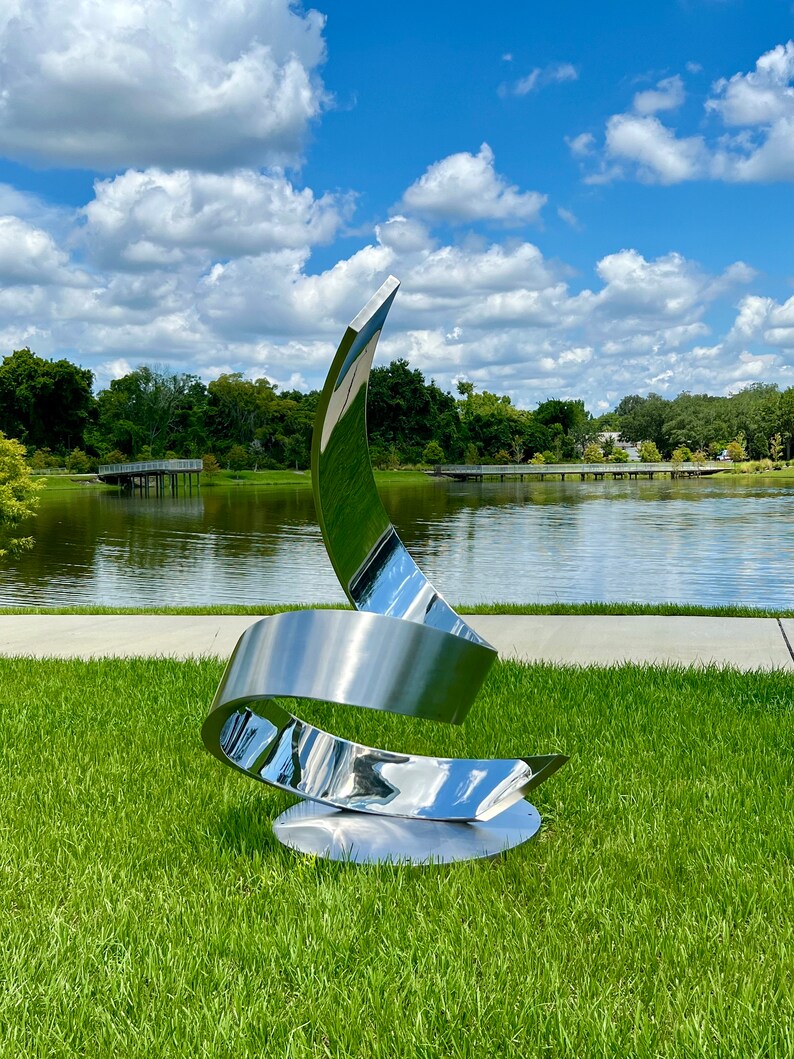 Tension (large Sculpture, Garden Statue, High Polished Stainless Steel ...