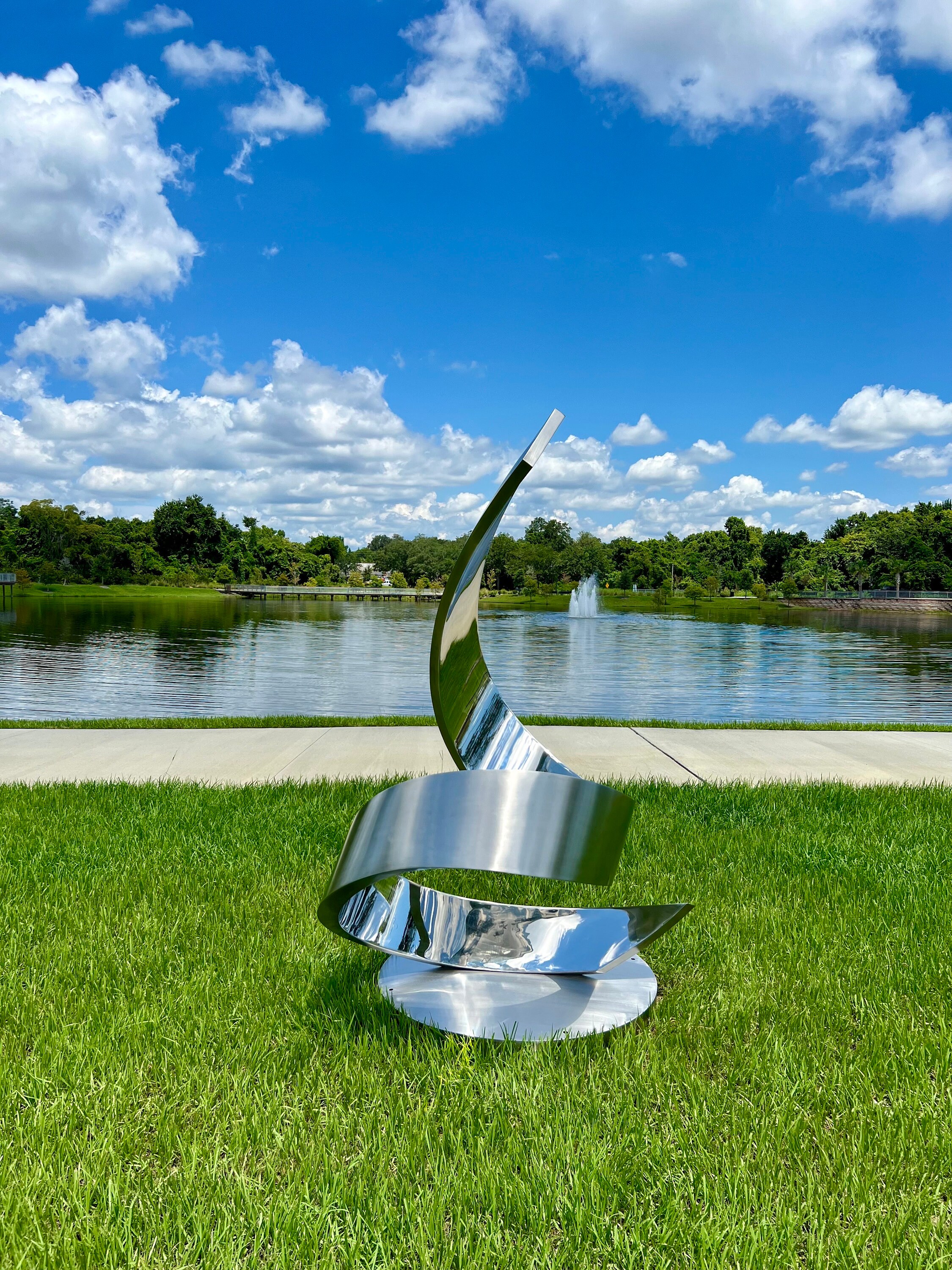 Tension (large Sculpture, Garden Statue, High Polished Stainless Steel ...