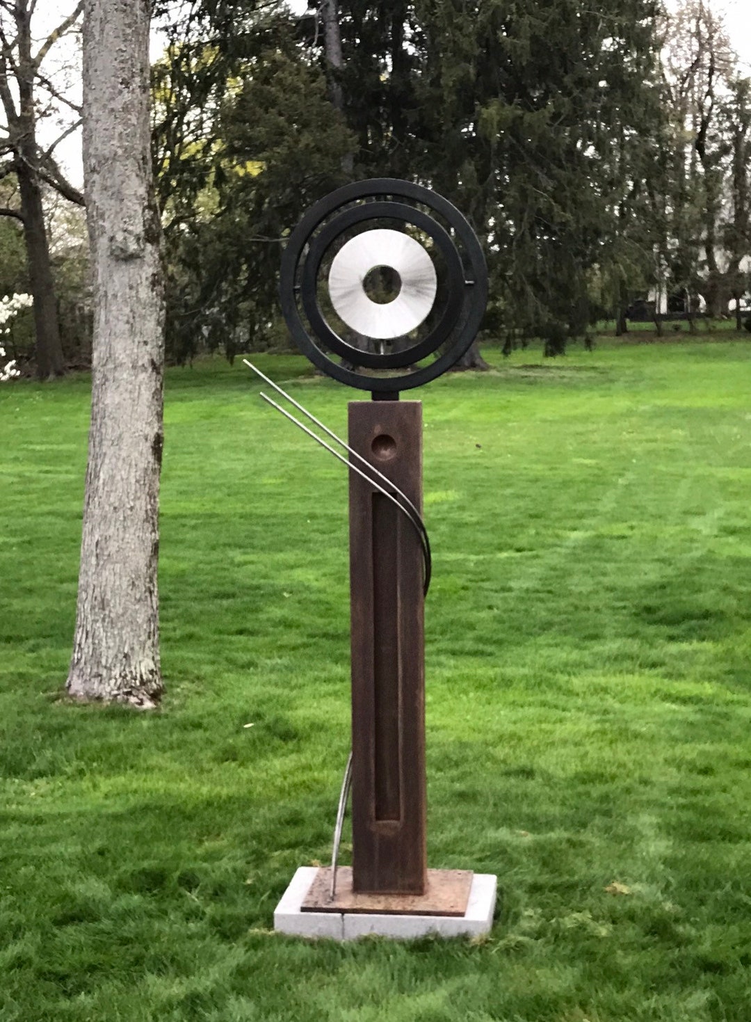 Rusted Steel Artwork, Modern Corten Steel Sculpture, Customizable Lawn ...