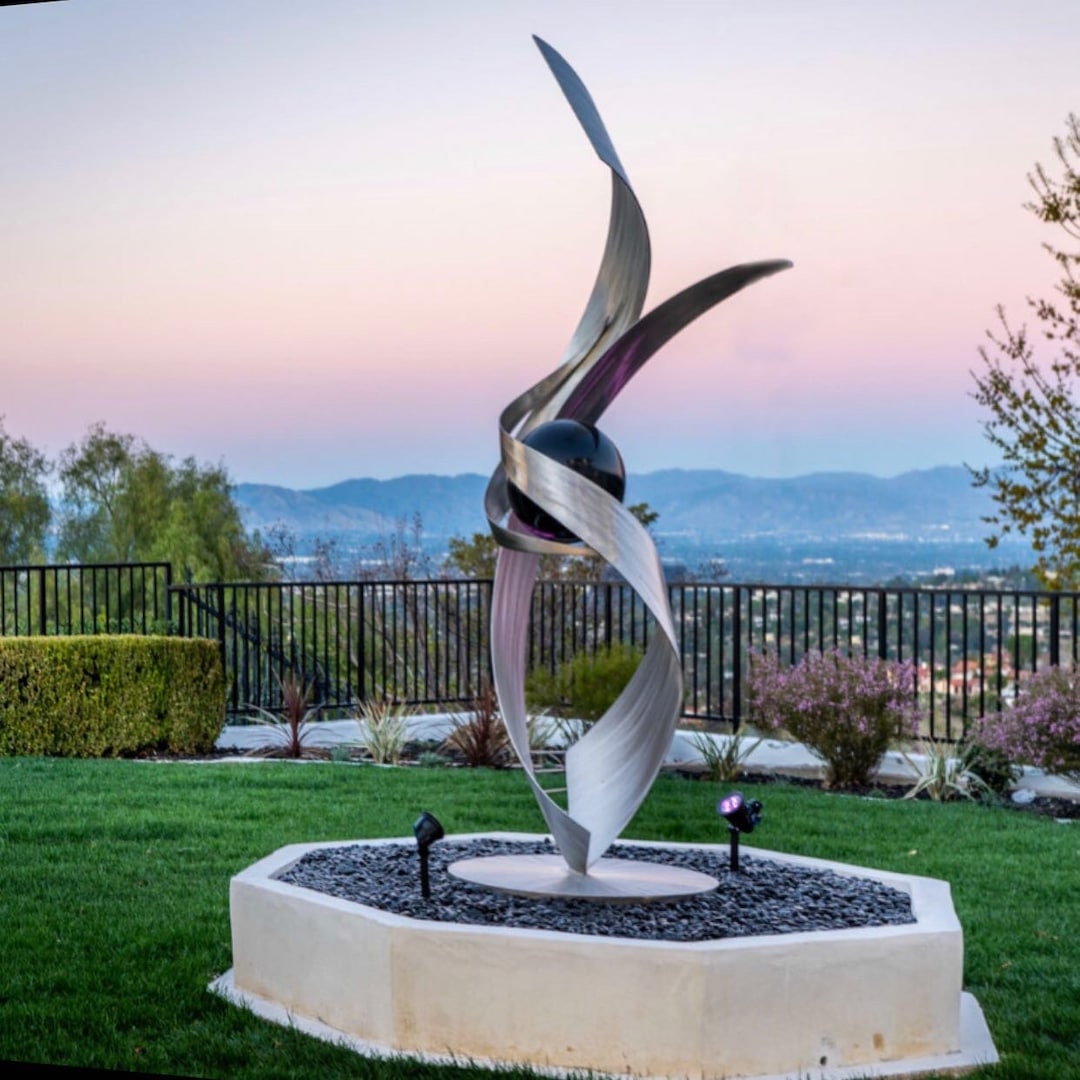 LARGE RIBBONS (contemporary Yard Sculpture, Patio Garden, or Pool ...