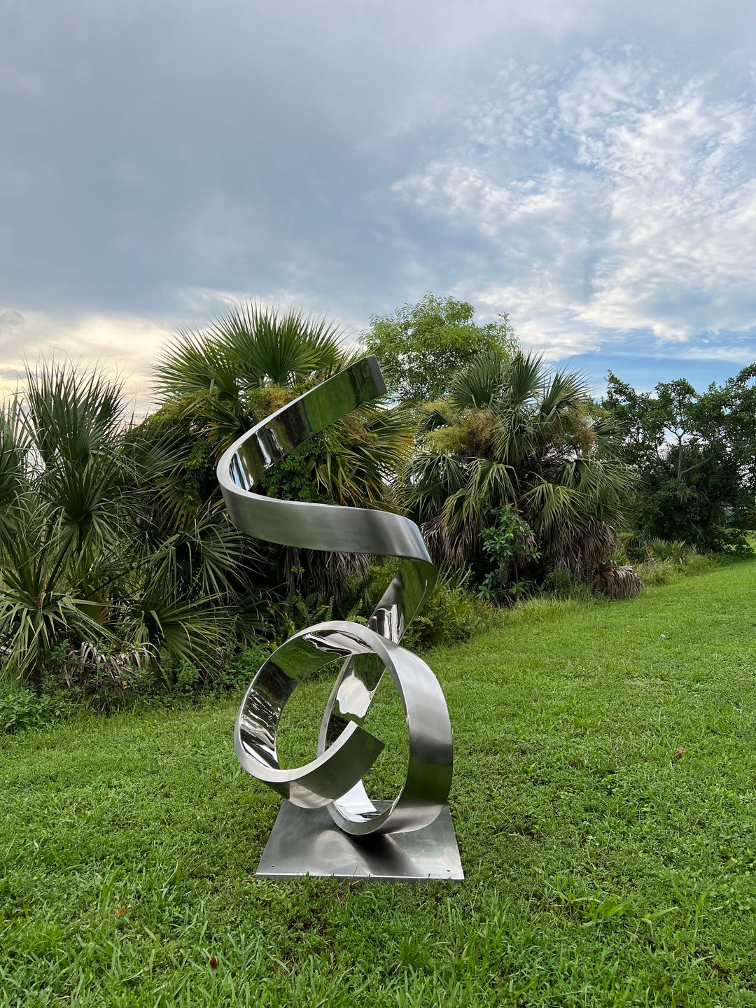 Large Sculpture, Garden Statue, High Polished Stainless Steel Sculpture ...