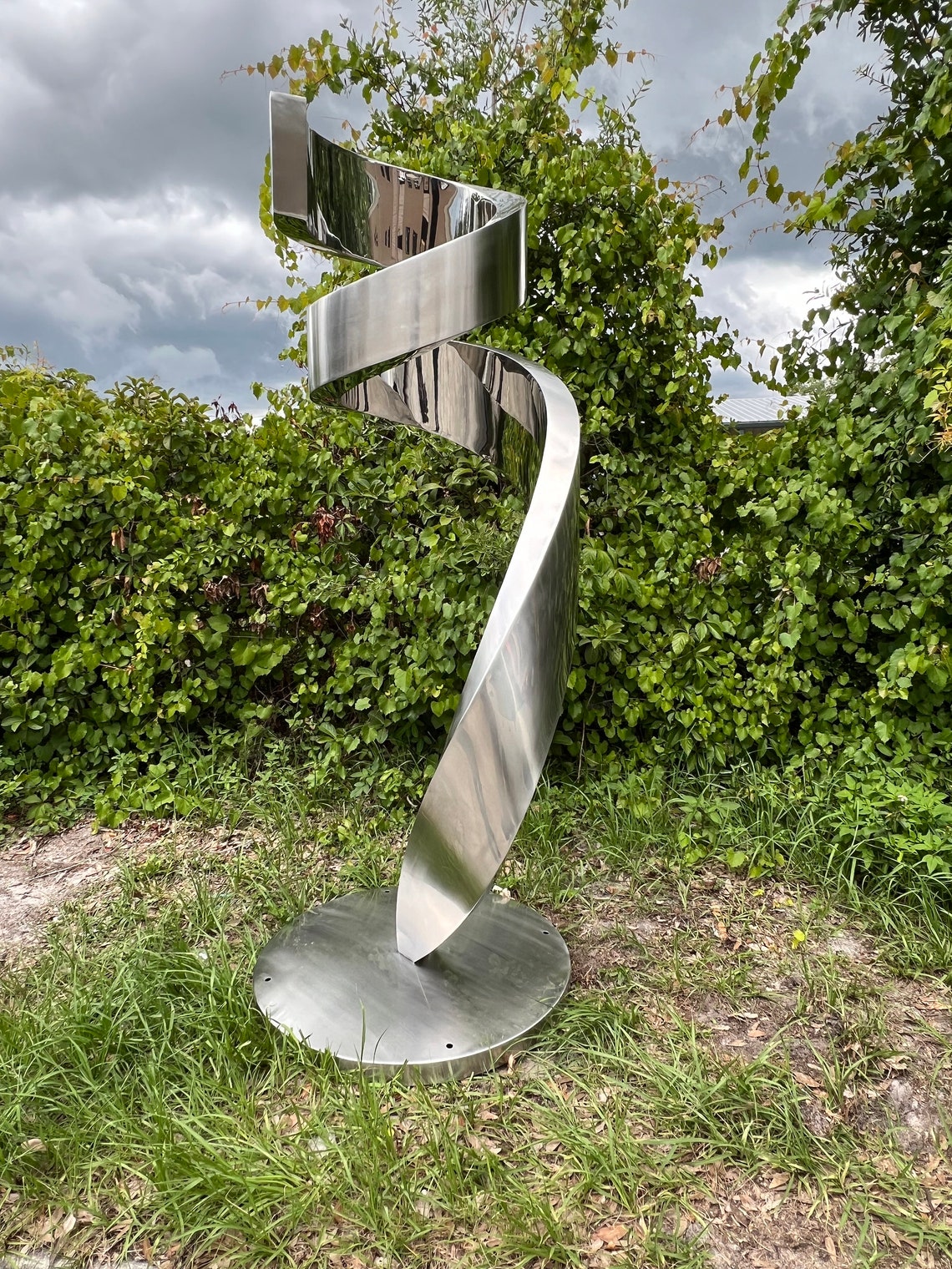 Large Abstract Sculpture, Garden Statue, High Polished Stainless Steel ...