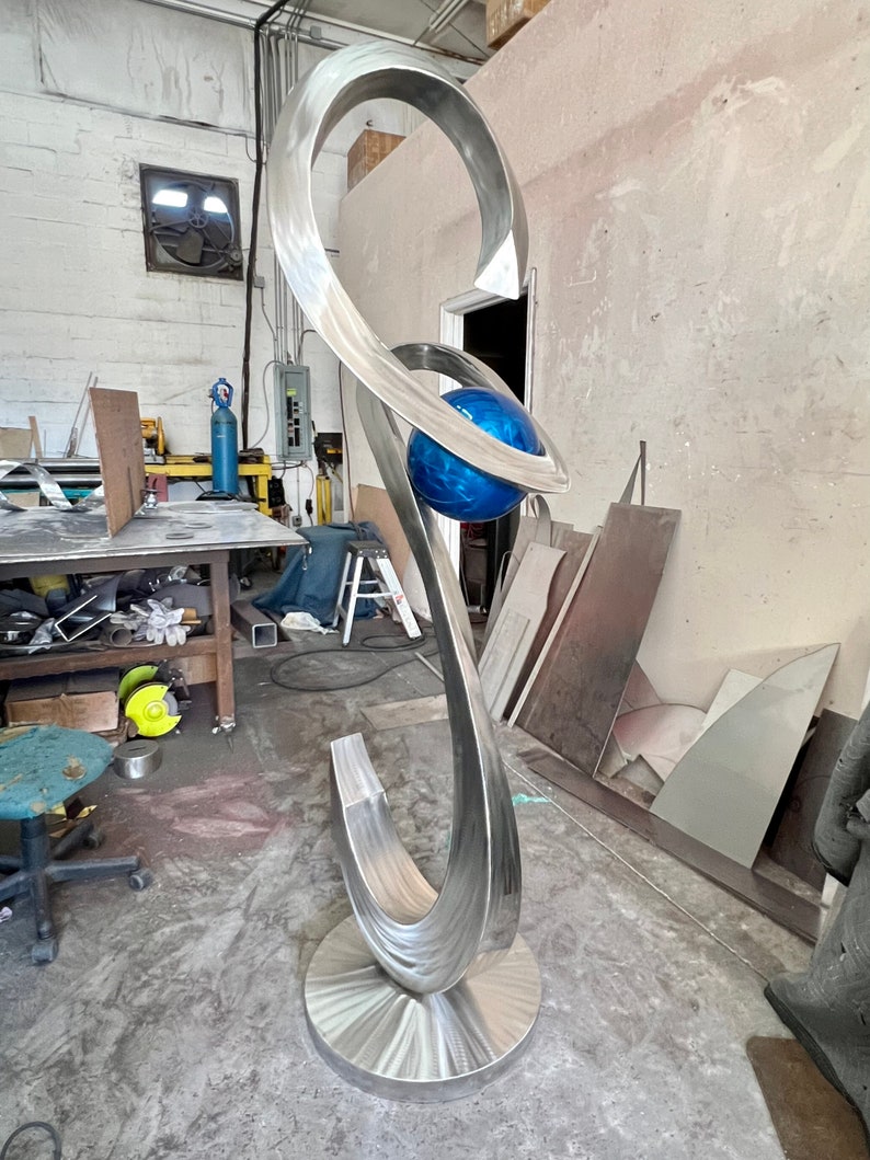 Swan (abstract Stainless Steel Sculpture, Contemporary Exterior Artwork ...