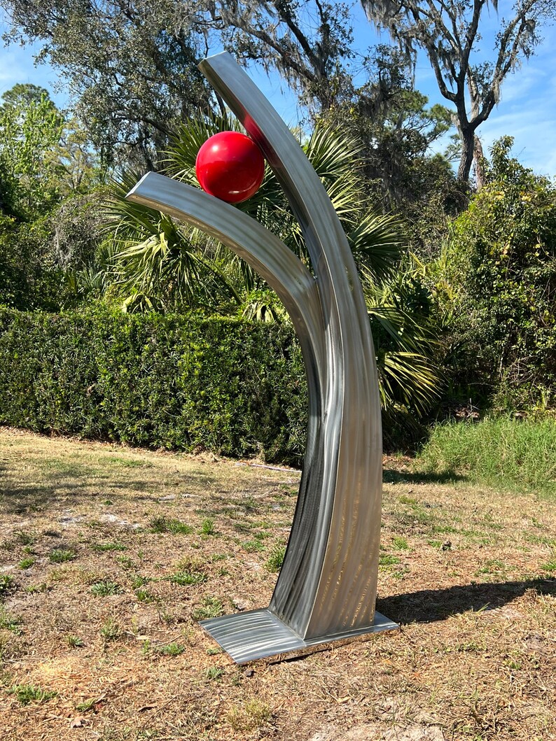 Split Ends Stainless Steel Sculpture, Outdoor Sculpture,yard Art, Pool ...