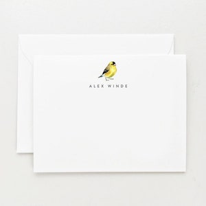 Bird Stationery, Personalized Bird Watching Gift, Goldfinch Note Card ...