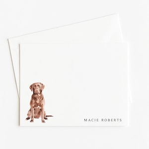 Chocolate Lab Stationery, Brown Labrador Retriever Gift, Set of 12 ...