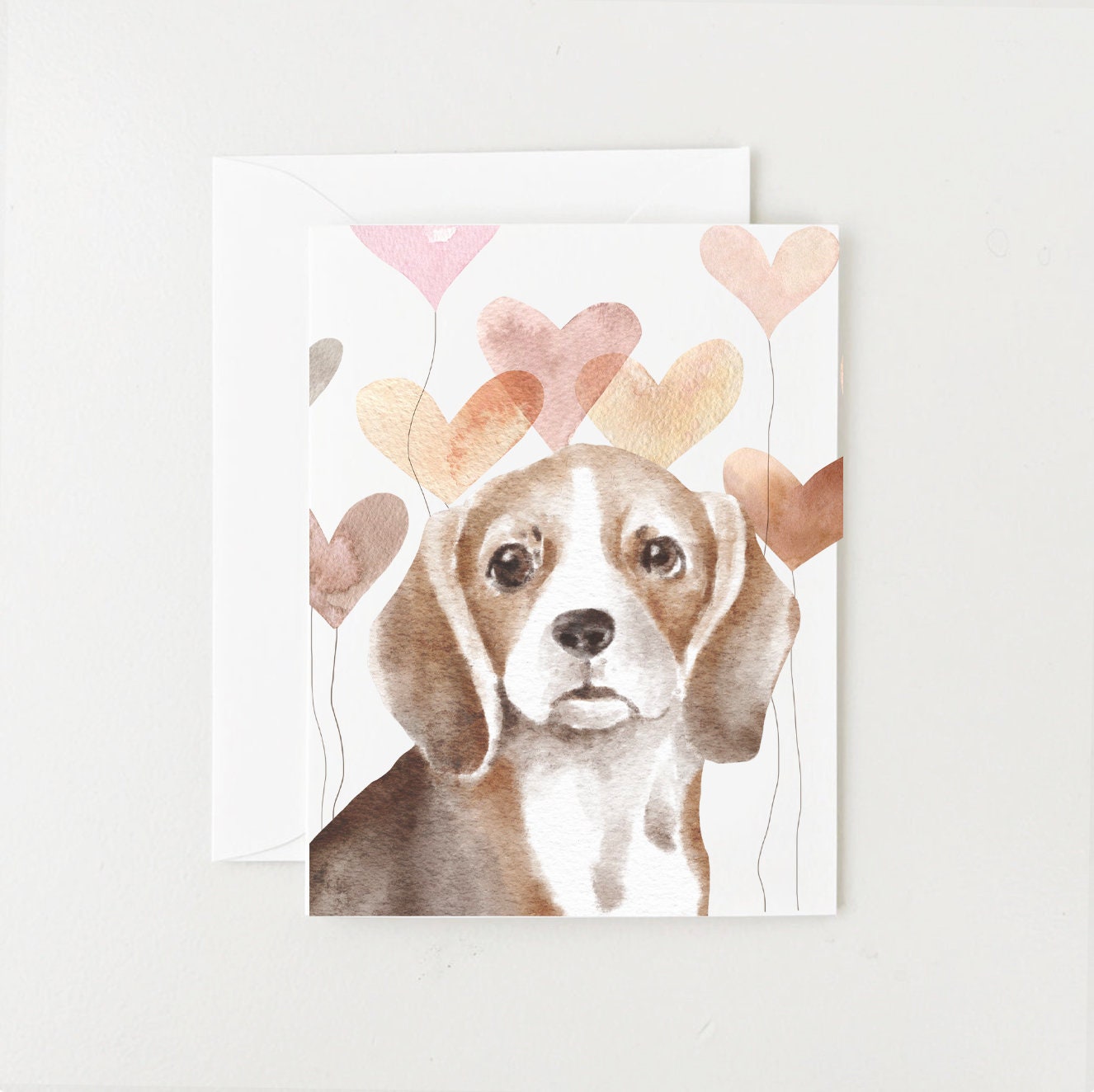 Beagle Valentine's Day Card, Dog Cards, Blank Love Card - Etsy