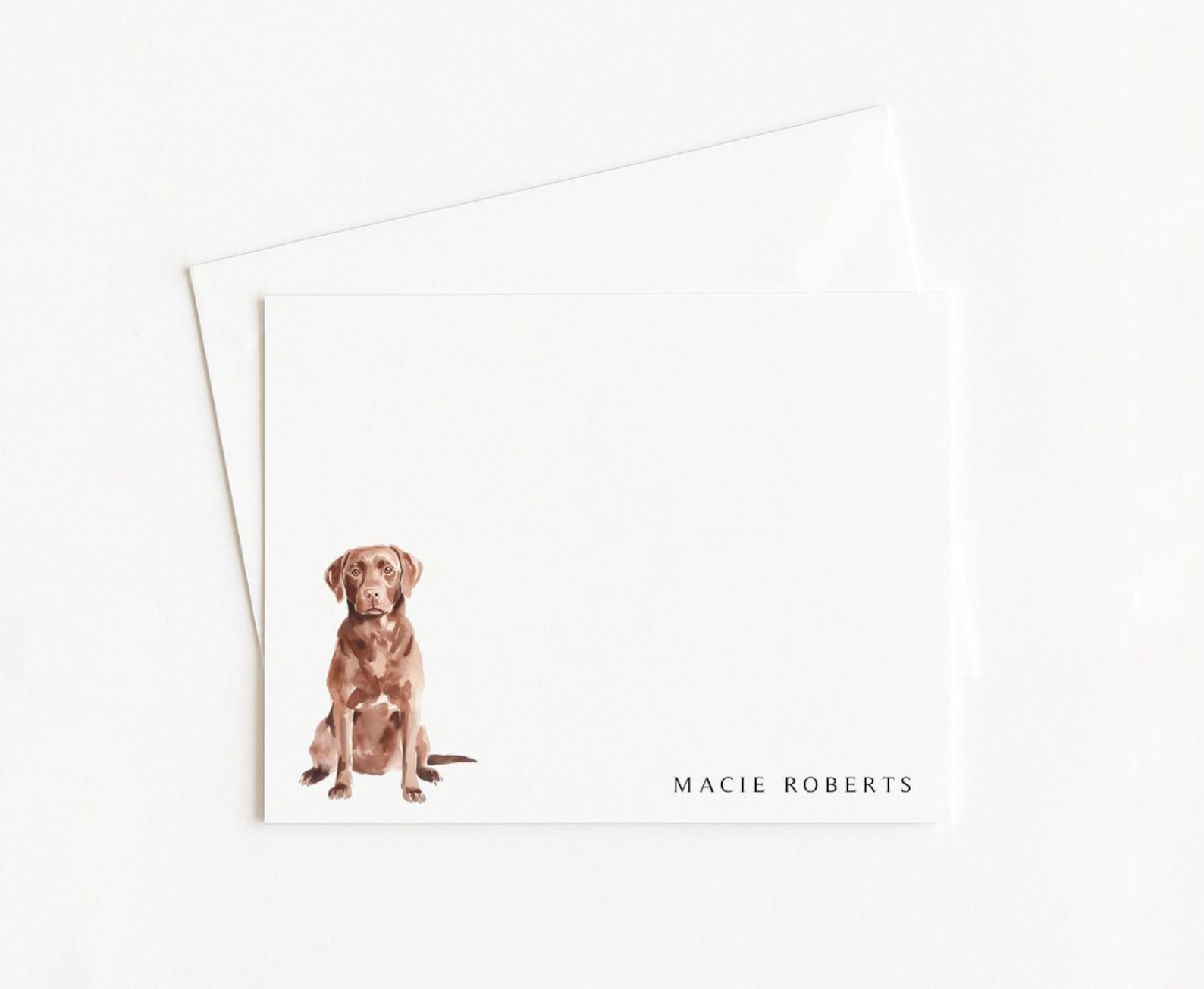 Chocolate Lab Stationery, Brown Labrador Retriever Gift, Set of 12 ...