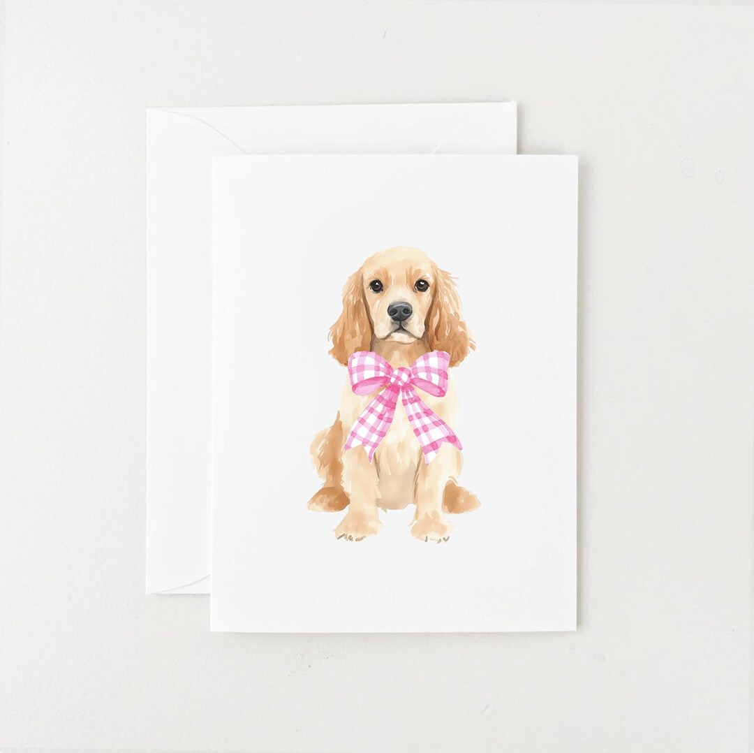 Cocker Spaniel Stationery, Folded Cards Set of 8, Dog Painting ...