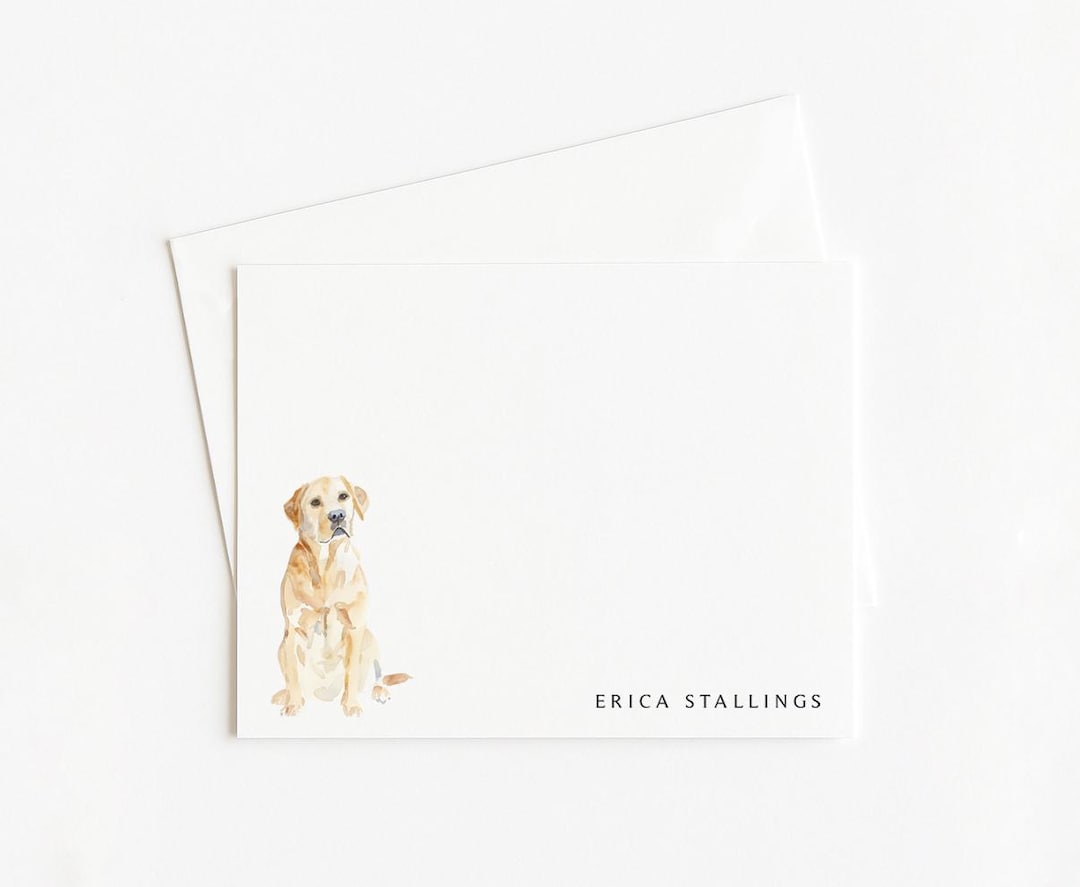 Labrador Retriever Note Card Set: Personalized Stationery Gift - Etsy
