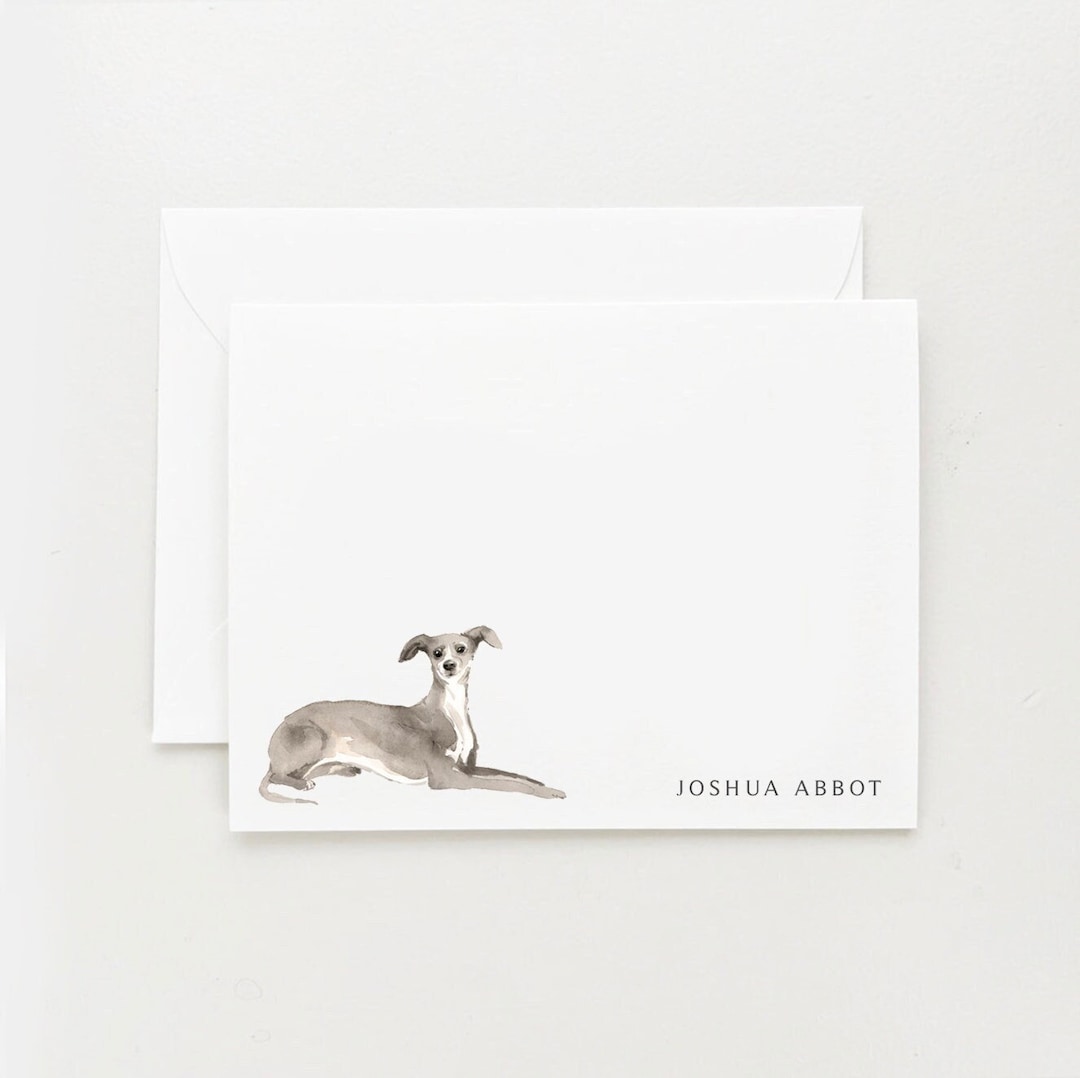 Italian Greyhound Personalized Stationery, Personalized Dog Gift, Dog ...