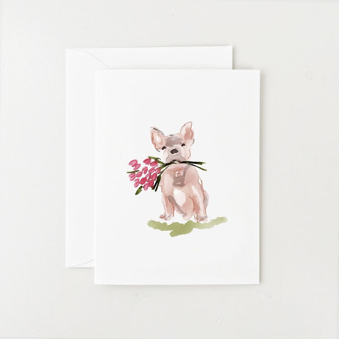French Bulldog Card, Dog Birthday Card, Thank You Card, Graduation - Etsy