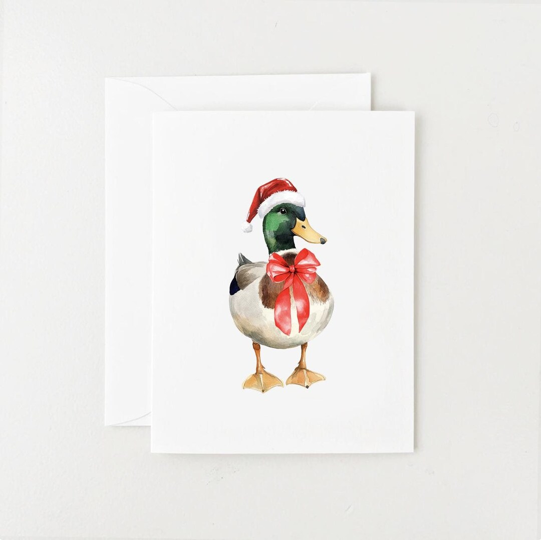 Mallard Santa Duck Christmas Cards: Box of 8 - Etsy