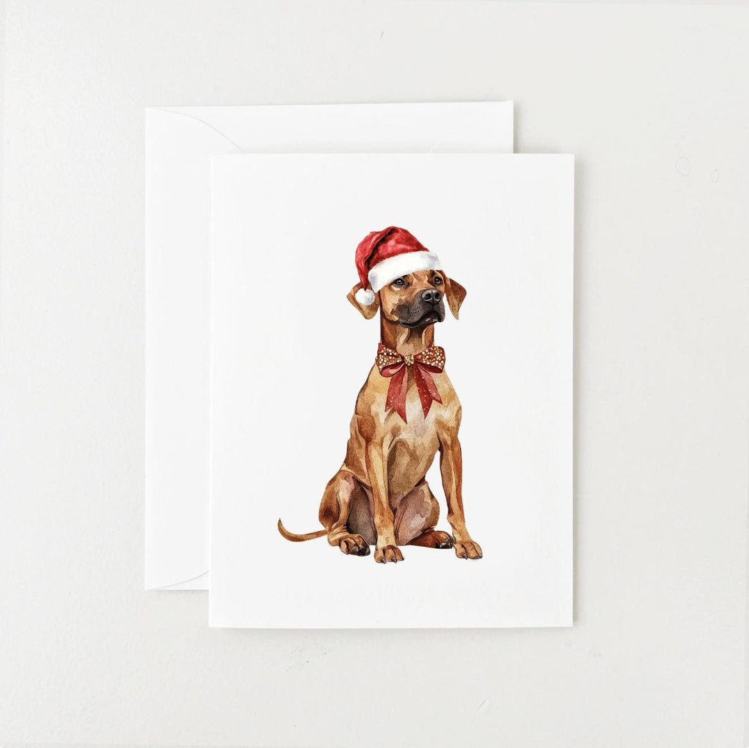Rhodesian Ridgeback Santa Dog Christmas Card Set of 8 - Etsy