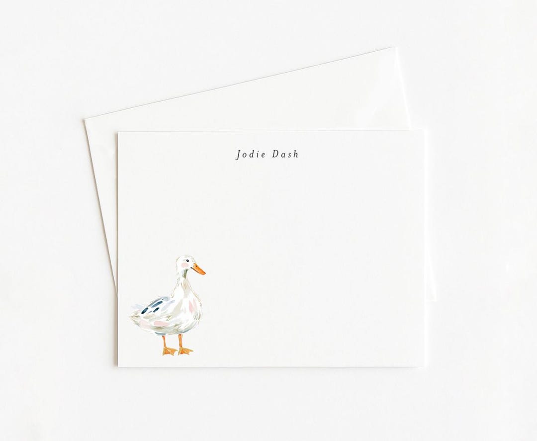 Watercolor Duck Note Card Set: Farm Stationery Gift, Set of 12 - Etsy