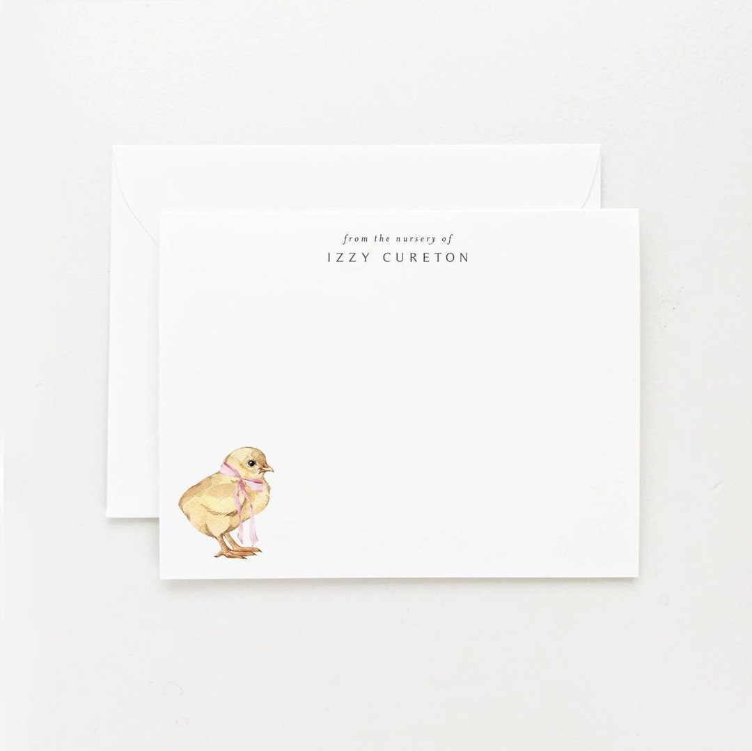 Baby Chick Stationery, Baby Shower Thank You Cards, Baby Shower Gift ...