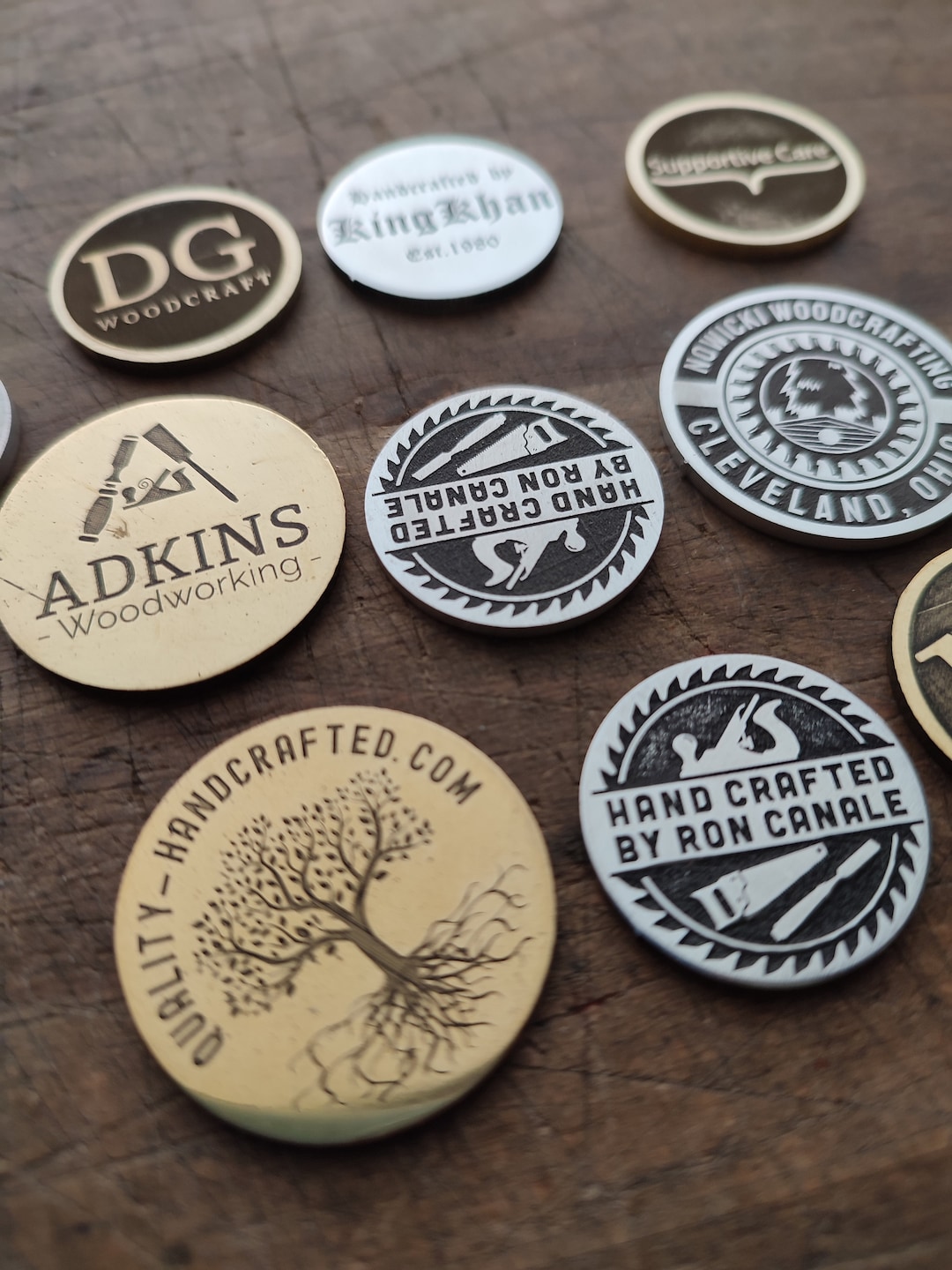 Set Laser Engraved Duralumin or Brass Labels for Marking Wooden ...