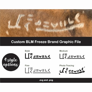 Custom BLM Mustang or Burro Freeze Brand Freeze Mark Graphic File - Etsy