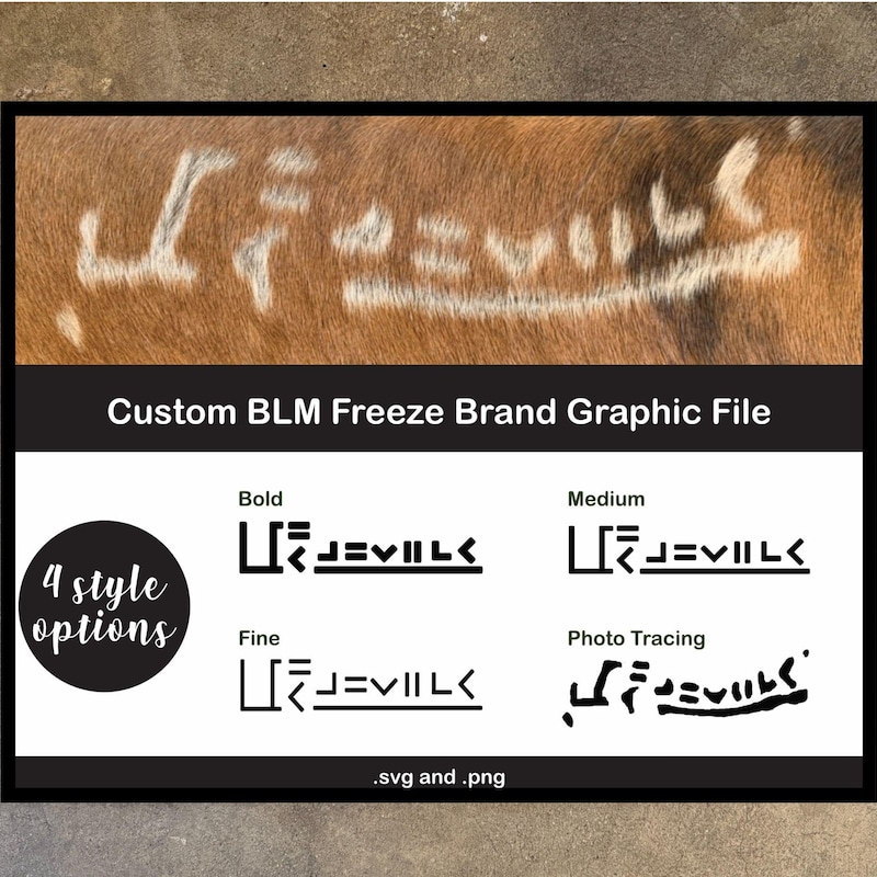 Blm Mustang Horse Freeze Brand - Etsy