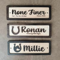 Horse Stall Sign, Stable Name Plate, Barn Name Sign, Horse Stall Name ...
