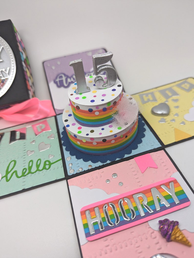 Birthday Cake Exploding Box Card - Etsy