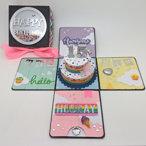 Birthday Cake - Exploding Box Card - Etsy