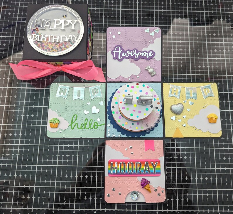 Birthday Cake - Exploding Box Card - Etsy