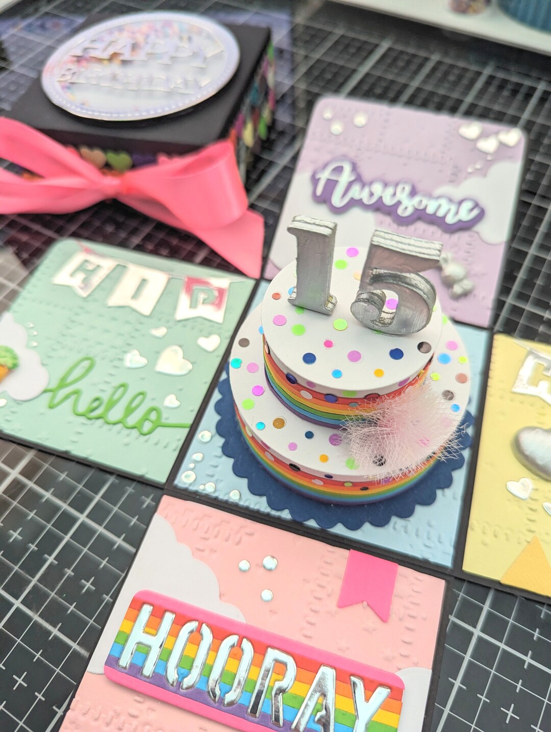 Birthday Cake - Exploding Box Card - Etsy